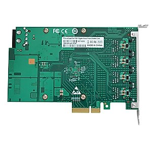 Jeirdus NIC Gigabit - for Intel I350AM4 Chip Quad RJ45 PoE Ethernet Server Converged Network Adapter I350-T4, PCI Express 2.1 x4, Power Over Ethernet, Interface Card