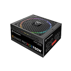 Thermaltake Smart Pro RGB 750W 80+ Bronze Smart Zero 256-Color RGB Fan Fully Modular ATX 12V 2.4/EPS 12V 2.92 Power Supply 7 YR Warranty PS-SPR-0750FPCBUS-R