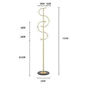 LUKEO Metal Entrance Hall Hanger Clothing Standing Coat Rack Floor Hats Garment Foot Rack Furniture (Color : E, Size : As shown)