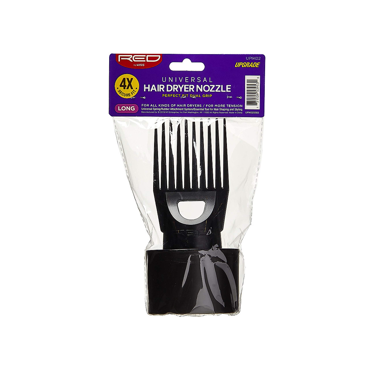 Red by Kiss Universal Hair Dryer Nozzle, Long Comb