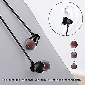 USB Type C Earphones Stereo in Ear Earbuds Headphones with Microphone Noise Cancelling Wired Earbuds with Mic and Volume Control Compatible with Google Pixel 2/XL, Xiaomi, Huawei and More