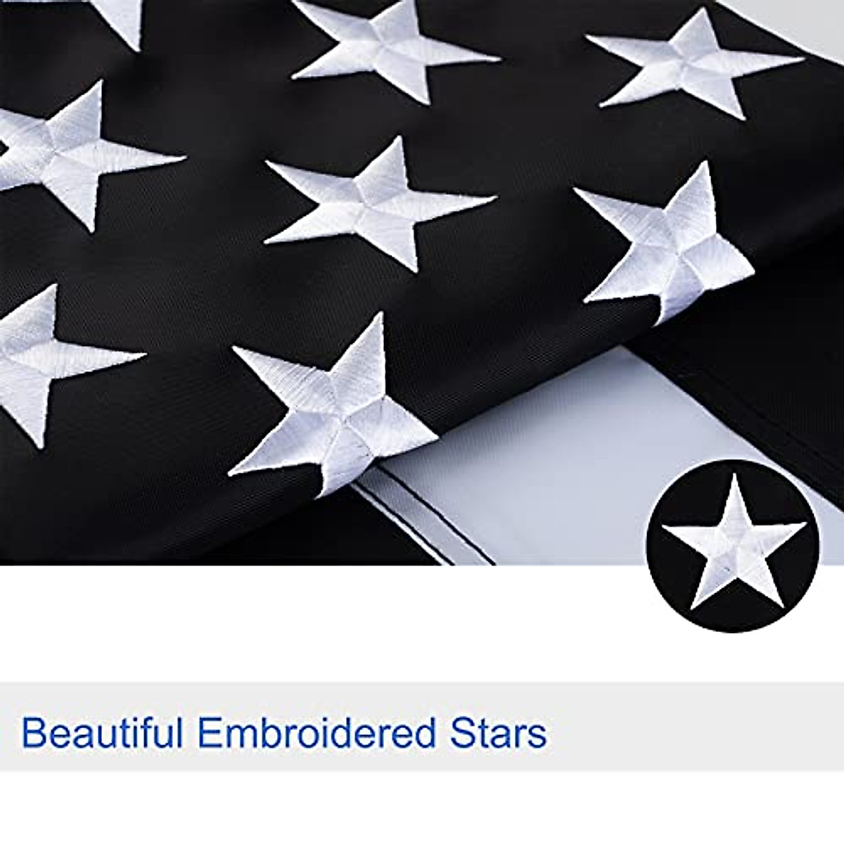 TOPFLAGS Thin Blue Line Flag 3x5 Outdoor Police Flag 3x5 Feet Made in USA Back the Blue Flags Embroidered Stars and Sewn Stripes Blue Lives Matter Support First Responders