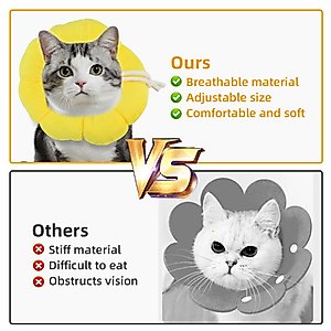 Adjustable Protective Collar for Cat and Puppy，Soft Pet Recovery Collar Does Not Block Vision E Collar，Surgery Recovery Elizabethan Collars