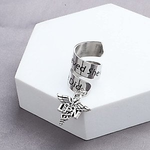 Zuo Bao Inspirational Gift LPN Nurse Stethoscope ID she believe she could so she did Stethoscope ID Licensed Practical Nurse Gift (LPN-2)