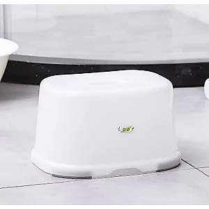 JapanBargain, Japanese Bath Stool Shower Stool Chair Toilet Step Stool Compact Size, Made in Japan (Small-White, 1)
