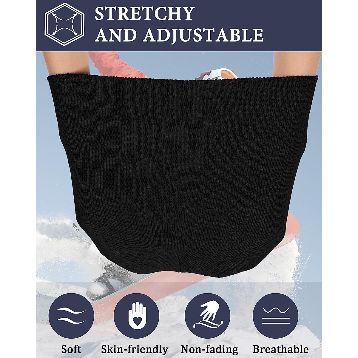 Liitrsh 12 Pcs Winter Beanie Hat Scarf Touchscreen Gloves Set Skull Cap Knit Fleece Neck Warmer Touch Screen Mittens for Women Men (Classic Colors)