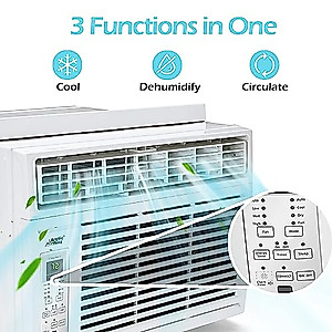 Arctic King 10,000 BTU Window Air Conditioner, Cools up to 450 Sq. Ft, with Digital Panel and Remote Control, Easy Installation, for House, Apartment, and Office