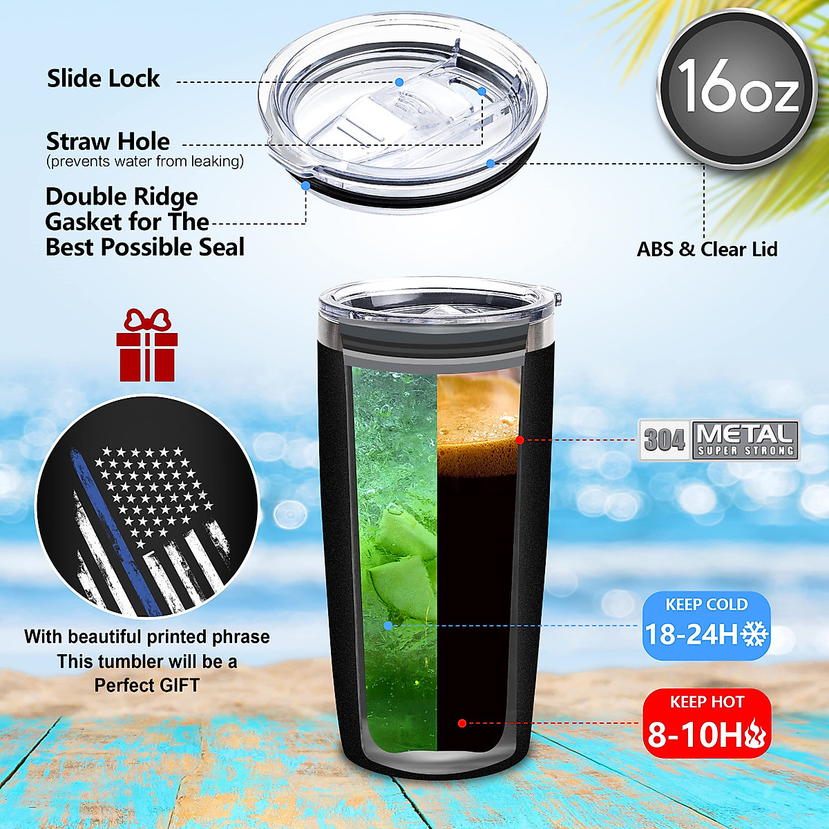 Thin Blue Line Gifts, Police Appreciation Gifts, Police Officer Gifts, Law Enforcement Gifts, Police Travel Mugs, School Officer Gift, School Resource Officer Cops Officer Gifts, Wine Coffee Tumbler