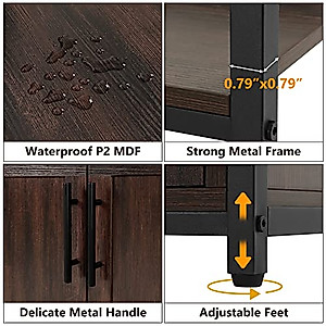 AOGLLATI Bookshelf and Bookcase, Bookshelf Organizer with 5-Tier Storage Rack, Industrial Wood Bookcase, Rustic Free Standing Bookshelves Metal Frame Display Rack for Living Room, Bedroom, Home Office