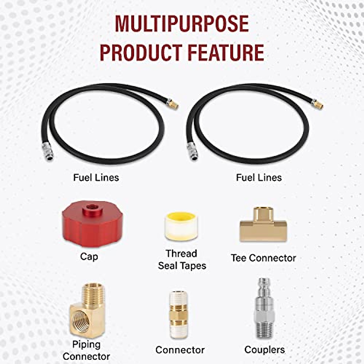 HND1.2CD Dual System Extended Run Generator Fuel Kit For Honda EU1000i EU2000i EU2200i Polaris P1000i Champion 2000 Generac and Kipor Generators (Fuel Tank Not Included)