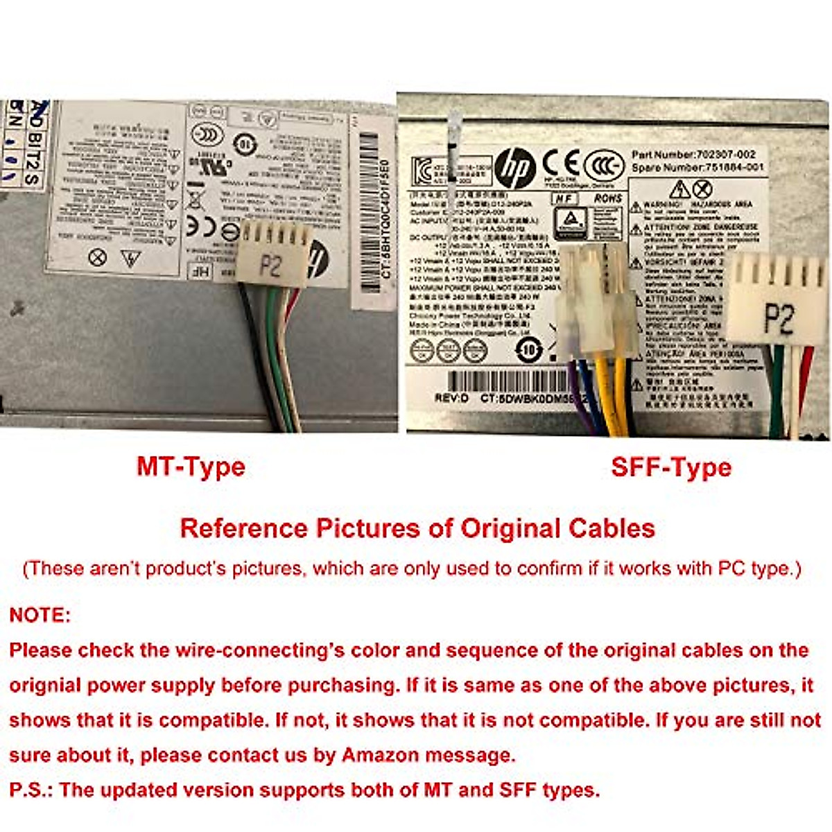 COMeap 24 Pin to 6 Pin ATX Power Adapter Cable for HP Z220 Z230 SFF MT TWR Series 4000 6005 8300 ProDesk 600 G1 EliteDesk 800 G1 13-inch(33cm)