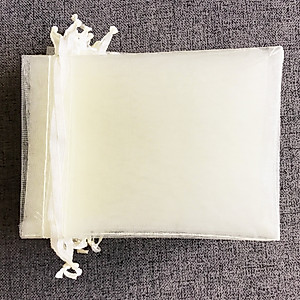 ATCG 100pcs 3x4 Inches Drawstring Organza Pouches Wedding Party Jewelry Favor Gift Candy Bags (Black)