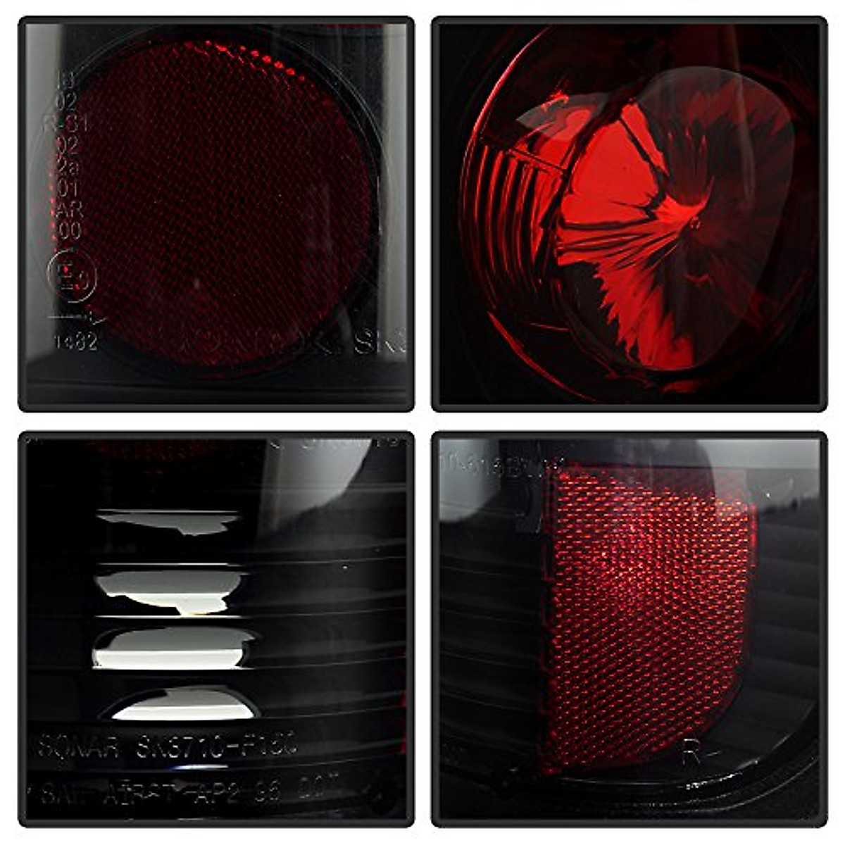 AKKON - For Ford F250/350/450/550 Superduty Smoked Headlights w/Signal Lamps + Black Smoke Tail Lights Combo