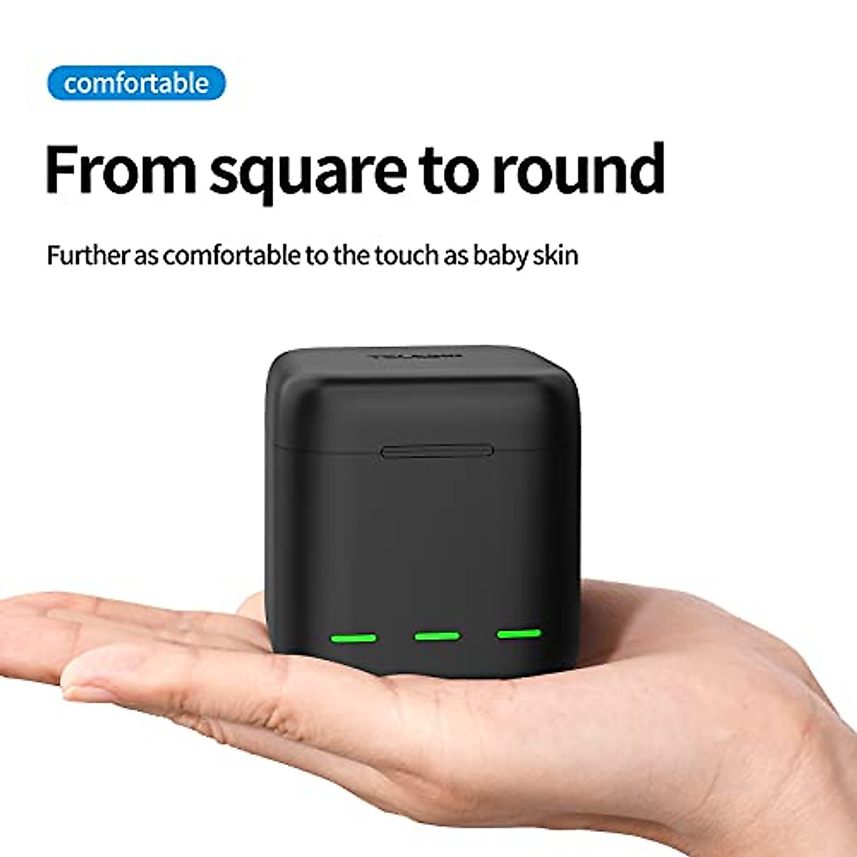 TELESIN Battery Charger Kit for GoPro Hero 11 Hero 10 Hero 9 Black, Triple Charger Storage Charging Box with 3-Pack Hero Batteries Fully Compatible with Original Go Pro 11 10 9 Camera Accessories