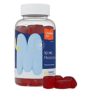 Zahler - Chapter Six Melatonin Gummies 10mg (60 Gummy Bottle) Kosher Melatonin 10mg Sleep Gummies for Adults - Non Habit Forming Adult Melatonin 10 mg - Delicious Chewable Gummy Melatonin for Sleeping