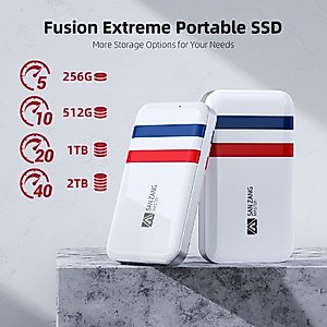 SANZANG 1TB Portable SSD External Solid State Drive - Up to 2000MB/s, USB 3.2 Gen 2x2, Type C, Compatible with PC/Mac/Android/Gaming Consoles