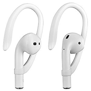 AirPods Ear Hooks Compatible with Apple AirPods 1, 2, 3, Pro and Pro 2, ICARERSPACE Anti-Slip Sports Ear Hooks for AirPods 1, 2, 3, Pro and Pro 2 - White
