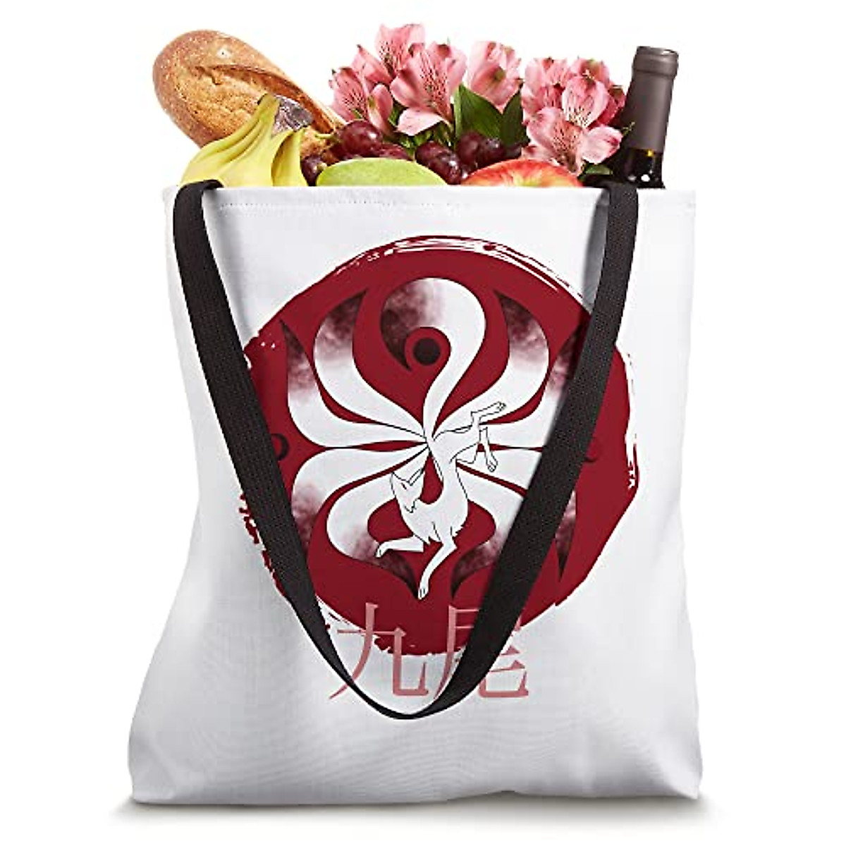 Nine Tails Kitsune Tailed Fox Japan Myth Tote Bag