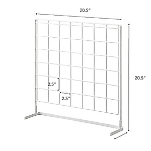 Yamazaki Home Grid Panel Organizer and Accessories-Wall Storage Decor, One Size, White