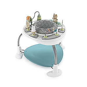 Ingenuity Spring & Sprout 2-in-1 Baby Activity Center Jumper and Table with Infant Toys - Ages 6 Months +, First Forest