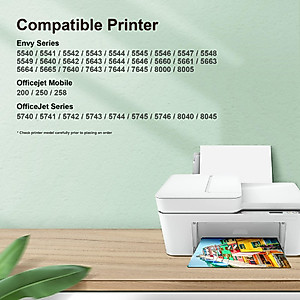 VOREDO Remanufactured Ink Cartridge Replacement for HP 62XL Ink Cartridge Combo Pack 62 XL for Envy 5540 5542 5545 5640 5642 5660 5664 5665 7640 7645 8000 8005 OfficeJet 200 250 5740 5742 5745(2 Pack)