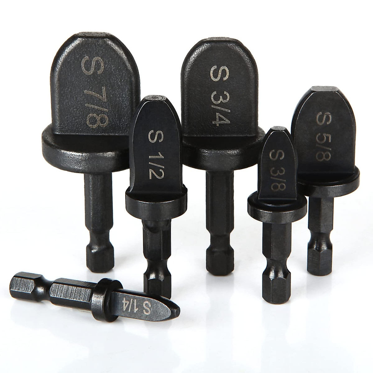 DIRBUY 6PCS Swadge Tool HVAC Air Conditioner Copper Pipe Tube Expander with 1/4", 3/8", 1/2", 5/8", 3/4", 7/8", Bits Swaging Tool Drill Bit Set