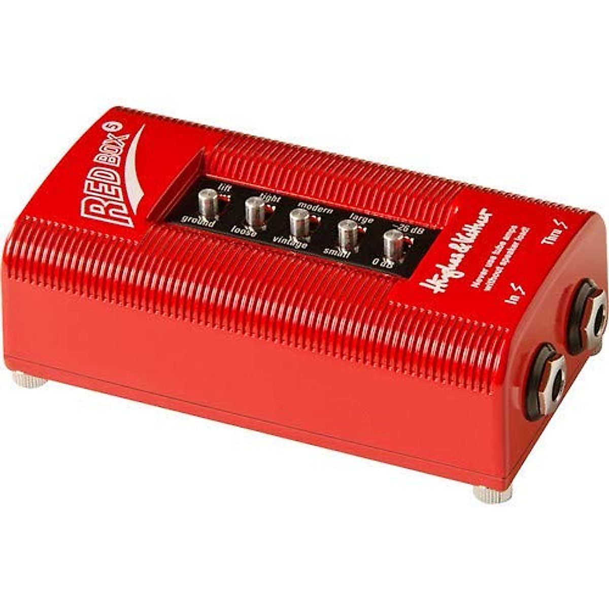 Hughes & Kettner Red Box 5 Guitar Cabinet Simulator with 6" Patch Cable R Angle (2-Pieces) Bundle