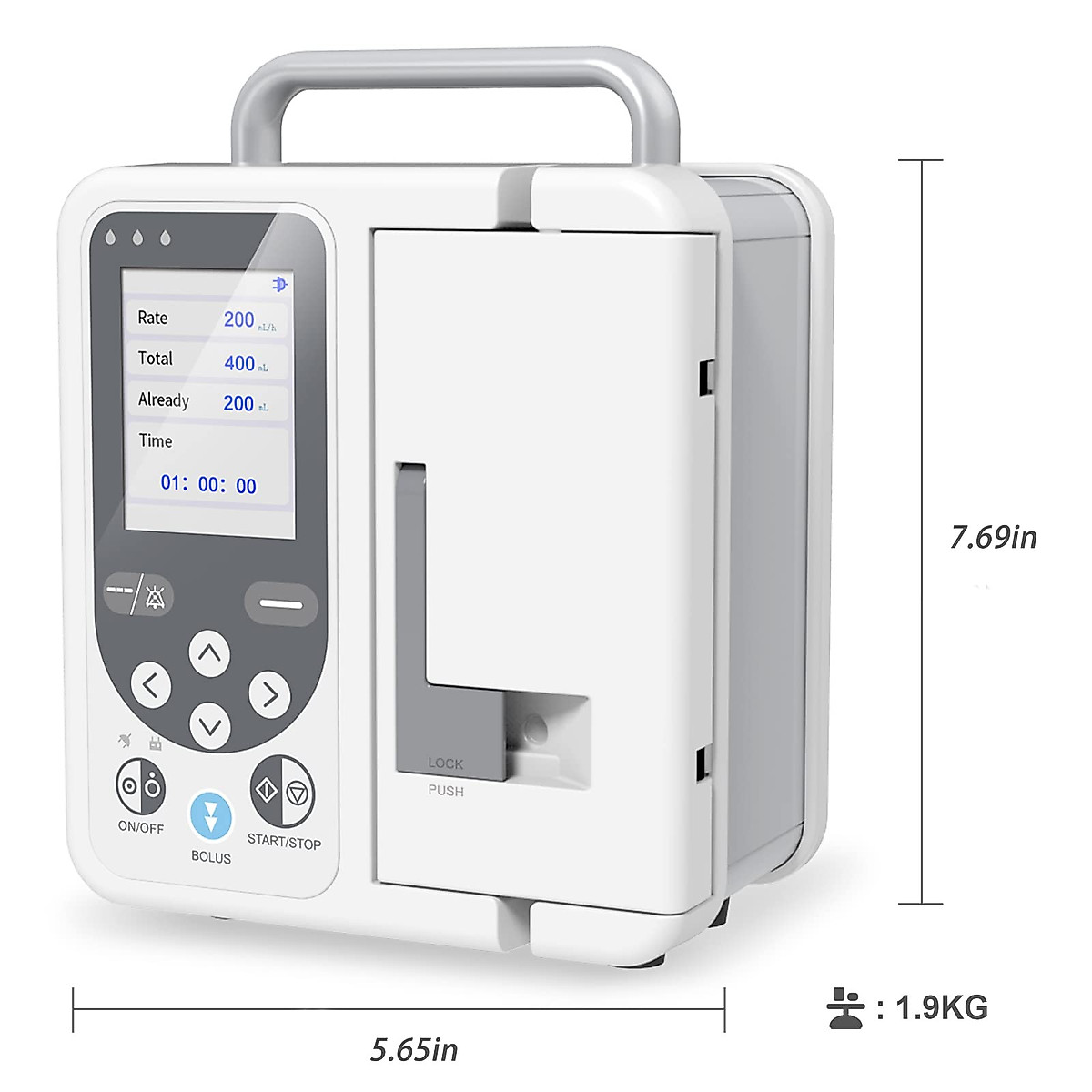 CONTEC Veterinary IV Infusion Pump Portable Machine with LCD Display,Volumetric High Infusion Accuracy
