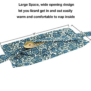 PTDECOR Adjustable Bearded Dragons Lizards Sling Carrier Reptile Carry Pouch to Prevent Them Falling When Napping Inside