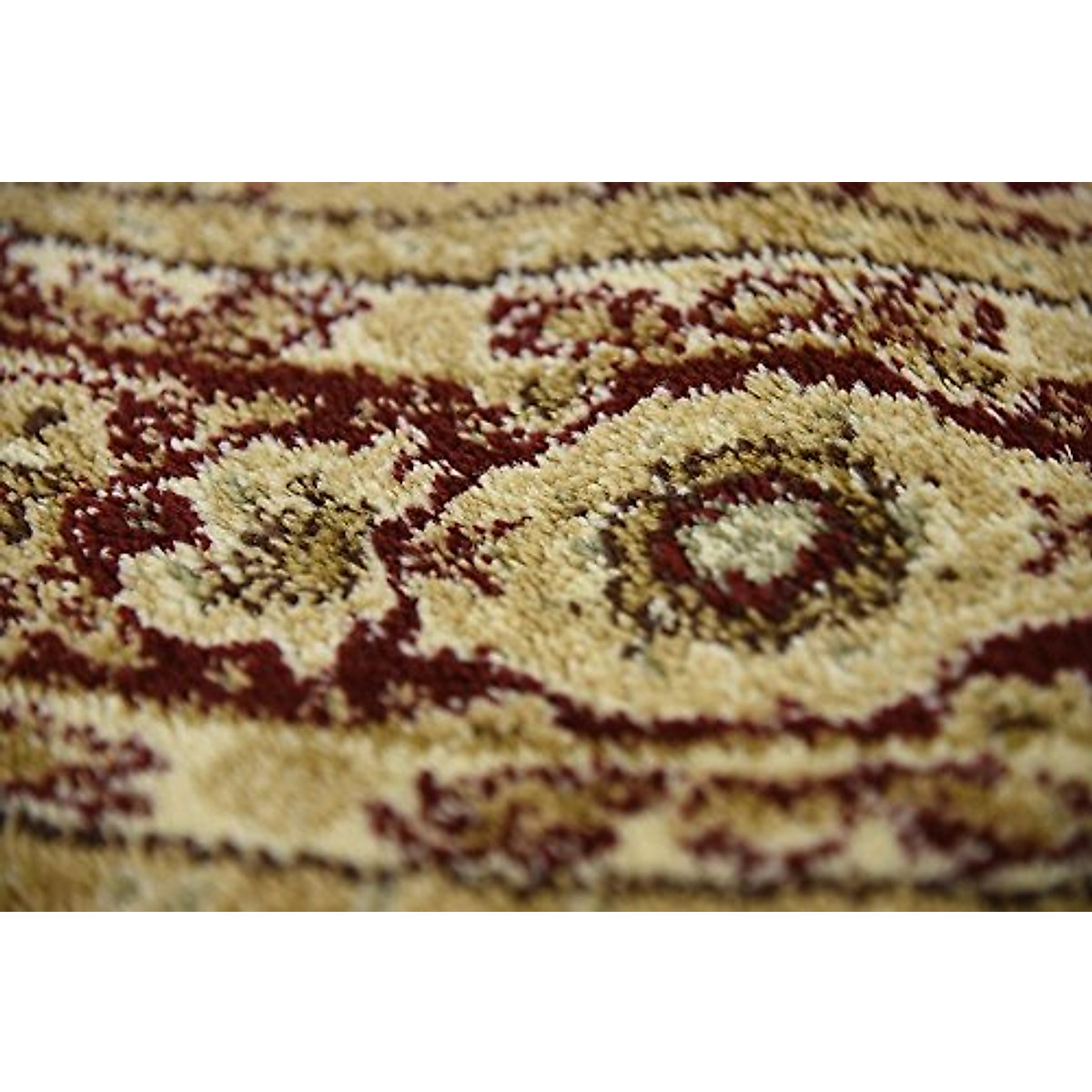 Unique Loom Versailles Collection Traditional Classic Border with Medallion Motif, Area Rug (6' 0 x 6' 0 Round, Burgundy/ Ivory)