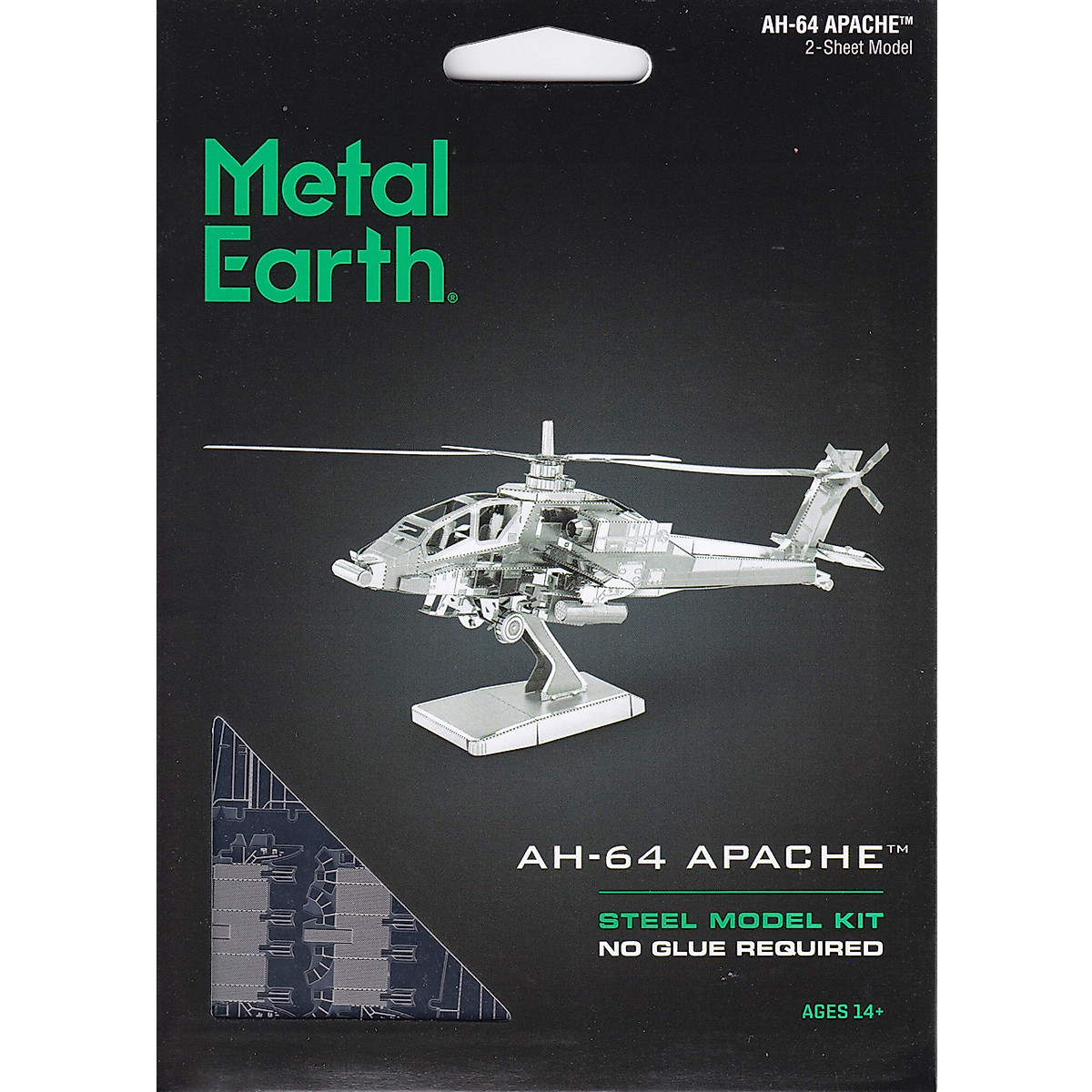 Metal Earth AH-64 Apache 3D Metal Model Kit Fascinations