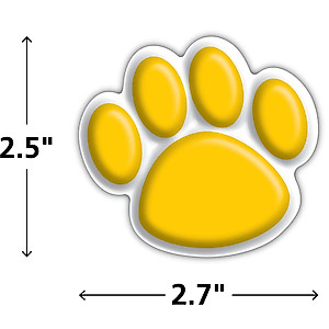 Teacher Created Resources Mini Accents, Gold Paw Prints (5120)
