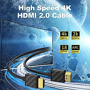 4K HDMI Cable 3ft (5 Pack), SOEYBAE HDMI 2.0 Cable Supports 4K@60Hz, 3D, 2160P, 1080P, Ethernet, HDCP 2.2, ARC, Compatible for PS5/PS4, Xbox One, HDTV