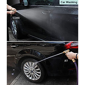 ESOW Garden Hose Nozzle, 100% Heavy Duty Metal Spray Gun with Full Brass Nozzle, 4 Watering Patterns Watering Nozzle- High Pressure Pistol Grip Sprayer for Watering Plants, Car Wash and Showering Dog