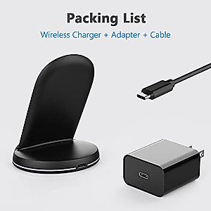 Yootech Wireless Charger,10W Max Wireless Charging Stand with Quick Adapter, Compatible with iPhone 14/14 Plus/14 Pro/14 Pro Max/13/13 Mini/13 Pro Max/SE 2022/12/11/X/8,Galaxy S22/S21/S20/S10