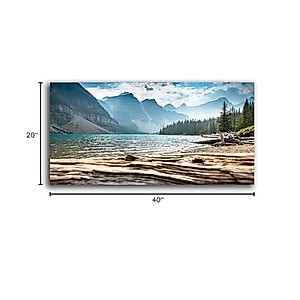 WRHIDBLSWRW Framed Canvas Wall Art Print On Canvas Moraine Lake in Banff National Park Canada Pictures Posters Artwork for Living Room Bedroom Ready to Hang Wall Decor 20X40