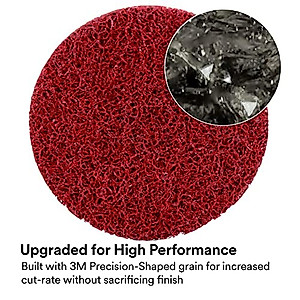Scotch-Brite Precision Surface Conditioning Disc, Roloc TR, Very Fine, Ceramic, Nonwoven Fiber, Easy Change, 1 in, 50/Inner, 200/Case, Dispenser Pack