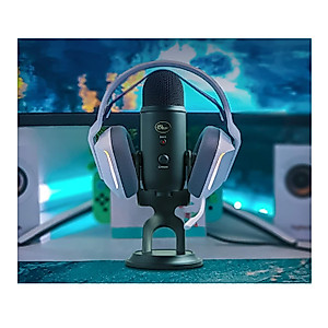 Blue Microphones Yeti USB Microphone (Blackout) Bundle with Knox Gear Headphones and Pop Filter (3 Items)
