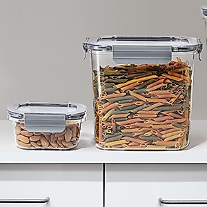 Oggi Clarity Leak-Proof Airtight Food Storage Containers - Set of 2, Ultra clear, BPA free, Sealable Container with Lid, Ideal Kitchen Organization, Perfect Meal Prep Containers. 12oz/350ml