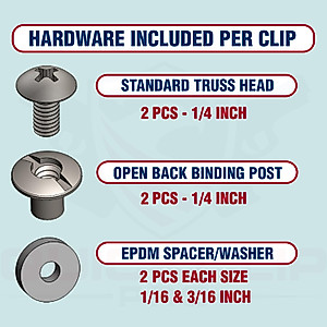 Tuckable FOMI X Belt Clips - Slotted Multiple Fit IWB - Inside The Waist Band | Made in USA - Replacement Mounting Hardware Included fits Most Kydex Gun Holsters or Sheath Making (1.50" 2-Pack)