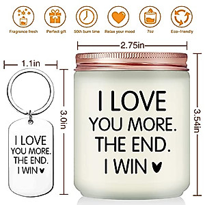 Volufia Birthday Gifts for Girlfriend, Boyfriend - Funny Valentines Day Gifts - Wedding Engagement Anniversary Christmas Gifts for Women Wife Husband Boyfriend Girlfriend - Lavender Scented Candle