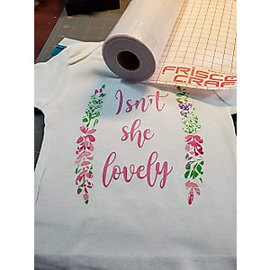 Frisco Craft Transfer Tape for Heat Transfer Vinyl - Iron on Transfer Paper - Heat Transfer Application Paper, Clear Transfer Tape for Printable HTV (12" x 50FT)