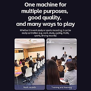 BOLORAMO Wearable Camera, 16G Storage USB2.0 Interface WiFi Sports Camera Infrared Night for Video Shooting