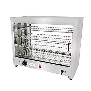 Countertop Pie Warmer Hot Food Display Cabinet Glass Warming Showcase 25" 4 Shelves 1kw (580)