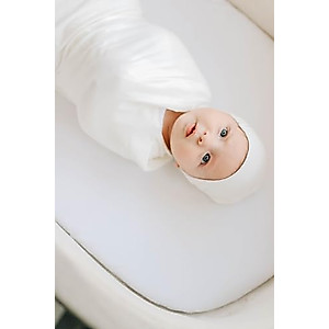 Ely's & Co. Changing Pad Cover Set | Cradle Sheet Set 100% Cotton Jersey Knit 2 Pack (White)