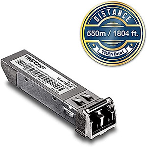TRENDnet 1000Base- SX Industrial SFP to RJ45 Multi-Mode LC Module, TI-MGBSX, Up to 550m (1,804 Ft), IEE 802.3z, ANSI Fiber Channel, Data Rates up to 1.25Gbps, LC-Type Duplex, Lifetime Protection