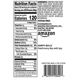 Amazon Brand - Happy Belly Mini Twist Pretzels, 2.5 Pound (Pack of 1)
