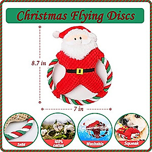 Lobeve Christmas Dog Toys Pack for Puppies,7 Pack Holiday Puppy Toys for Small Dogs,Puppy Chew Toys with Cute Squeaky Toys,Xmas Dog Flying Discs,Treat Ball and More Rope Toys