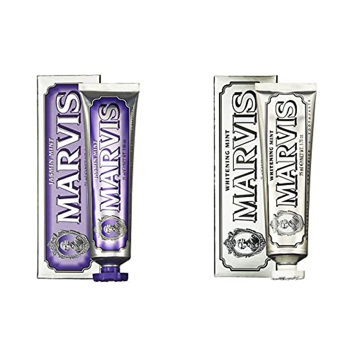 Marvis Jasmin Mint and Whitening Mint Toothpaste Set, 3.8 oz