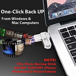 Computer-Photos-Backup-Photo-Stick 128GB Easy One Click Backup-Thumb-Drive Photo-Storage-Device-for-Computer Laptop PC Memory USB Flash Photo Finder Sticks Pictures Mac Transfer Album Keeper Windows